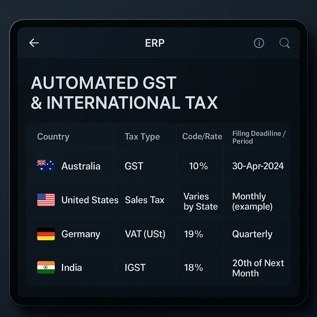 GST & Global Tax ERP Integration | Trade Compliance Software
